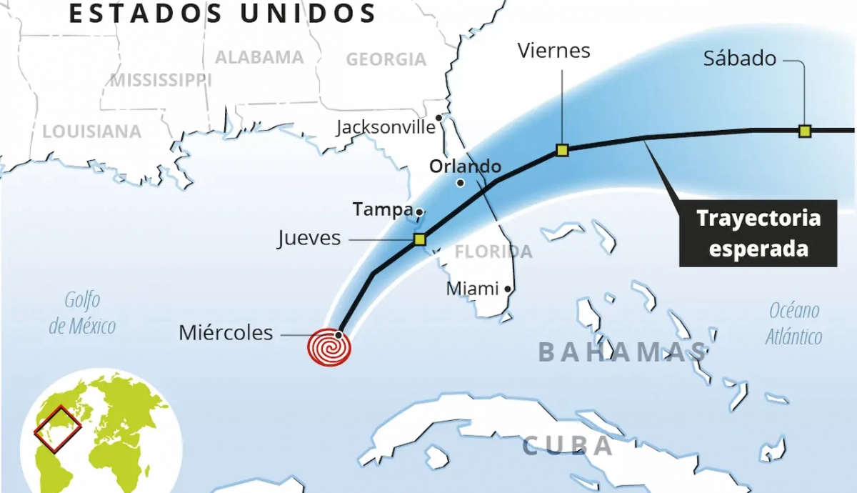 Mapa De Riesgo De Huracanes En Florida Huracán Milton Alcanza La